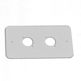 Double Gang Box Silver Front Panel for 2 x D-Series Connectors Rounded ...