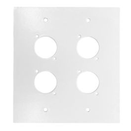 US Double Gang Wall Plate White Front Panel for 4 x D-Series Connector ...