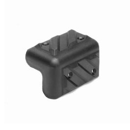 Large Plastic Black Chevron Stacking Corner with 1/4" Radius
