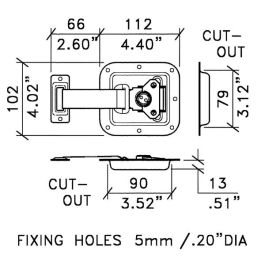 Medium Black Latch with Extended Slider in Dish | Penn Elcom
