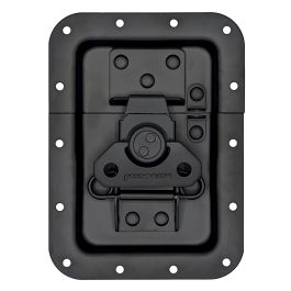 Large Black Recessed Latch with Padlock Bracket in Deep Dish | Penn Elcom