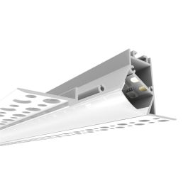 1m 95x35mm Plaster-in profile for Wall Washing and Wall Grazing