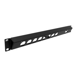1U Reversible Tilted Rack Panel with Lacing Bar - Punched for 8 x D ...