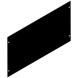 6U Black Aluminium Flat Rack Panel | Penn Elcom