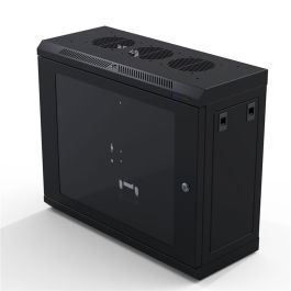 250mm Deep High-End Black Wall Mount Racks with Lockable Front Door ...