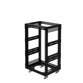16U Open Tower System with Square Hole Rails – 15 3/4" Deep | Penn Elcom