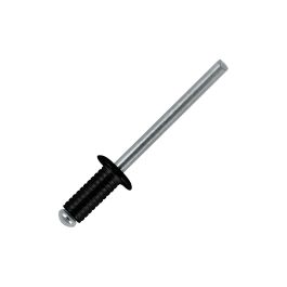 11mm Long Grooved Black Rivet with Aluminium Body and Steel Mandrel ...