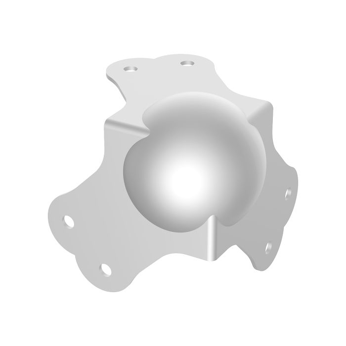 Large Chrome Ball Corner with 0.5mm Radius | Penn Elcom