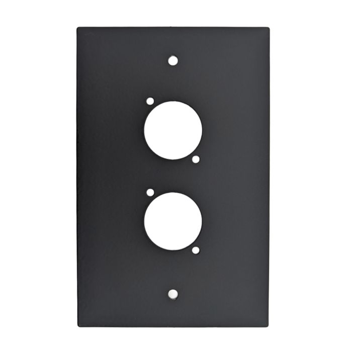 US Single Gang Wall Plate Black Front Panel for 2 x D-Series Connector ...