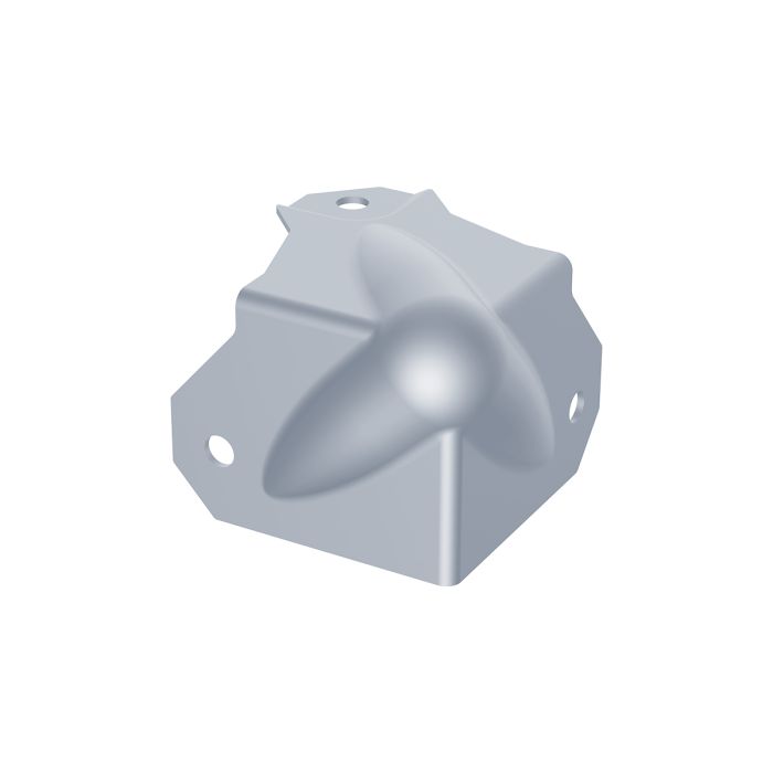 PennBrite Brace Ball Corner with 30mm Offset on one leg and 0.8mm Radius