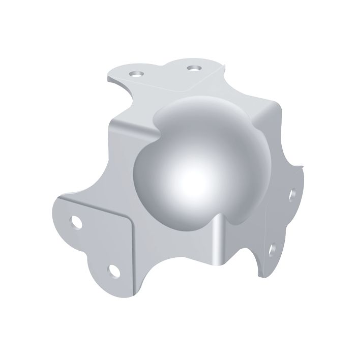 Large Chrome Ball Corner with Offset and 2.5mm Radius