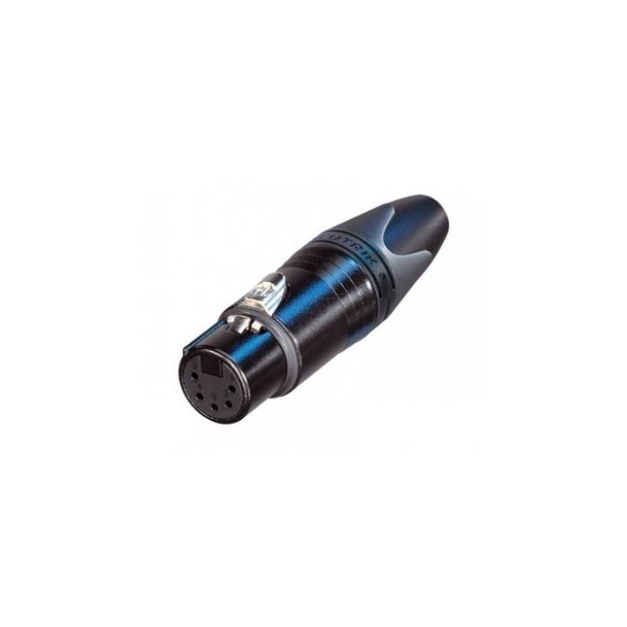 XLR 5 Pin Female Cable Black Body Gold Pins NC5FXX-B