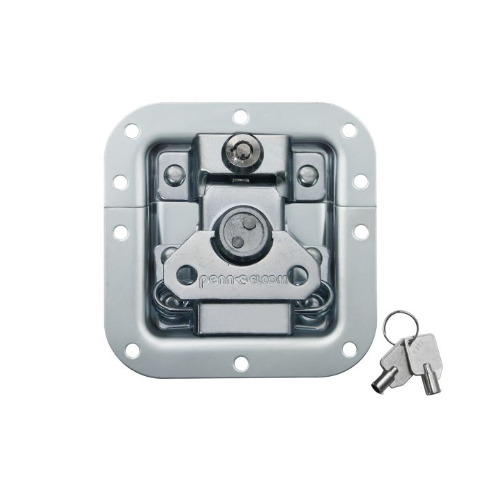 Medium MOL Recessed Latch with Key Lock in Very Shallow Dish | Penn Elcom