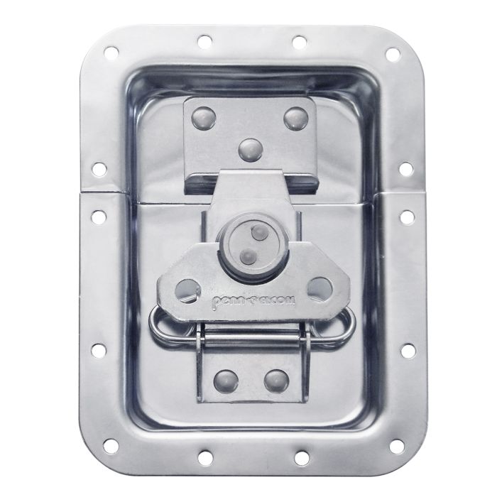 Large Recessed Butterfly Latch in Shallow Dish | Penn Elcom