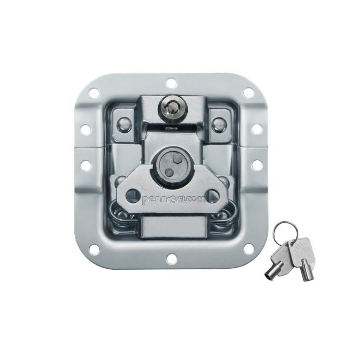Medium MOL Recessed Latch with Key Lock in Deep Dish with 7/8" Offset