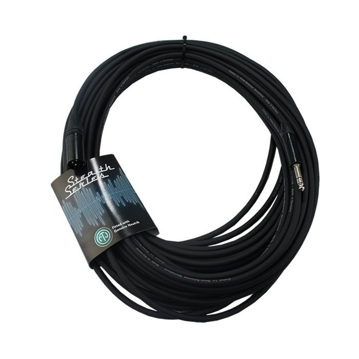 25M Balanced Line Cable Stealth Series 6.35mm Jack to Male XLR