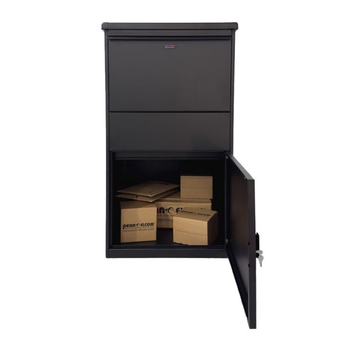 Large Black Secure Parcel Box | Penn Elcom