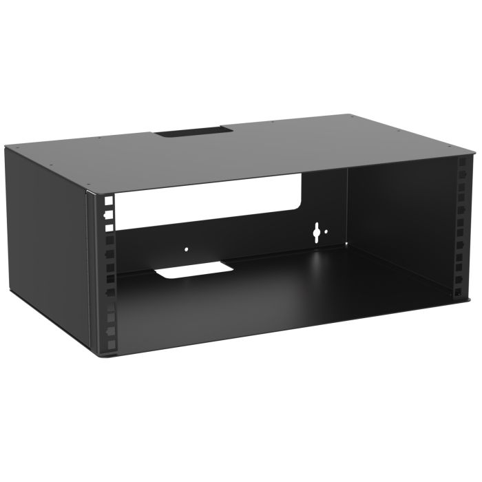 4U Wall Mount Bracket with Square Hole Hinged Rails - 300mm Deep | Penn ...