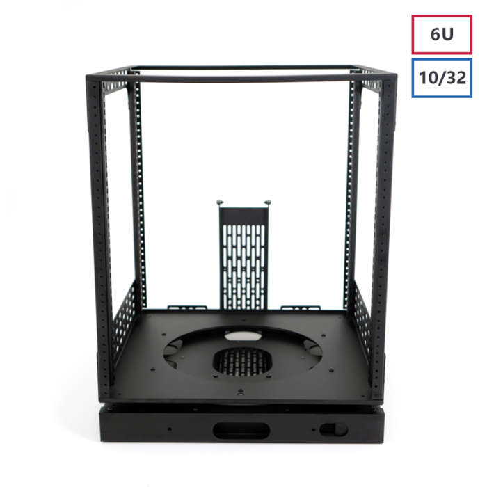 6U Slide and Rotate Rack System with 10/32 Rails | Penn Elcom