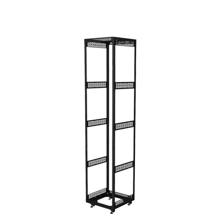 35U Slim Open Tower Rack with 10/32 Rails – 510mm Deep | Penn Elcom